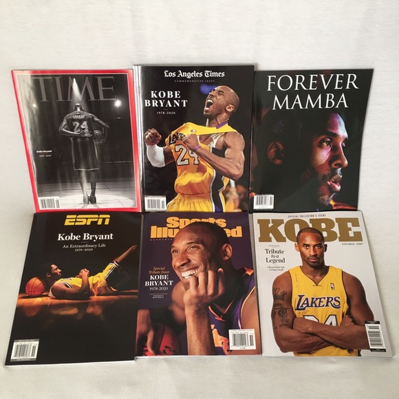 NBA | Accessories | Kobe Bryant Special Bundle Of 6 Magazines Espn La ...